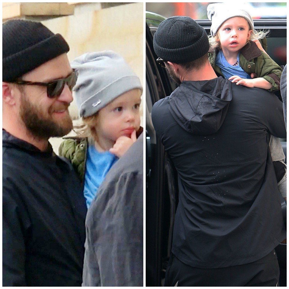 Justin Timberlake and Son Silas Step Out in Matching Beanies! | Life ...
