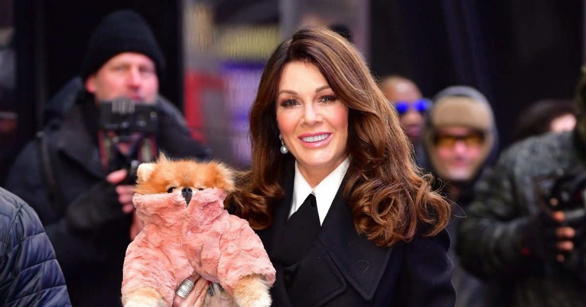 Lisa Vanderpump's Dog Giggy Rocks Pink Faux Fur Coat In NYC