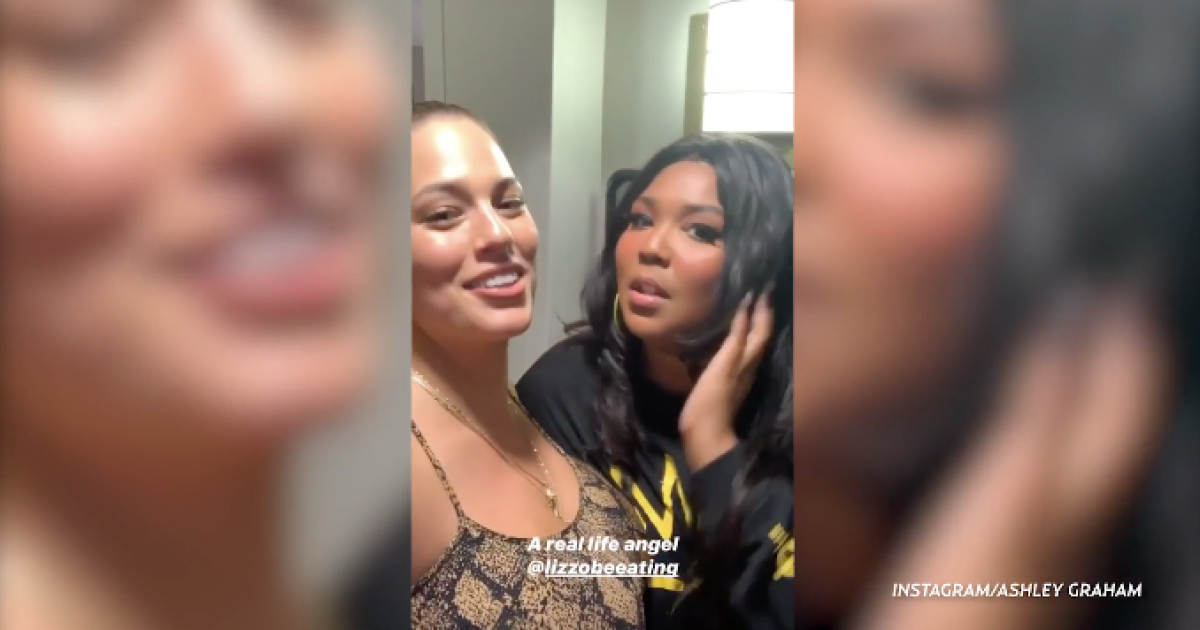 Ashley Graham and Lizzo Hang Out Backstage at Singer's Concert
