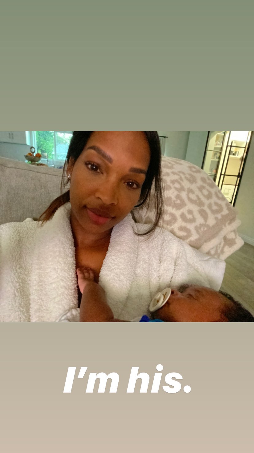 Malika Haqq Snaps a Selfie With Newborn Son Ace Flores: 'I'm His'
