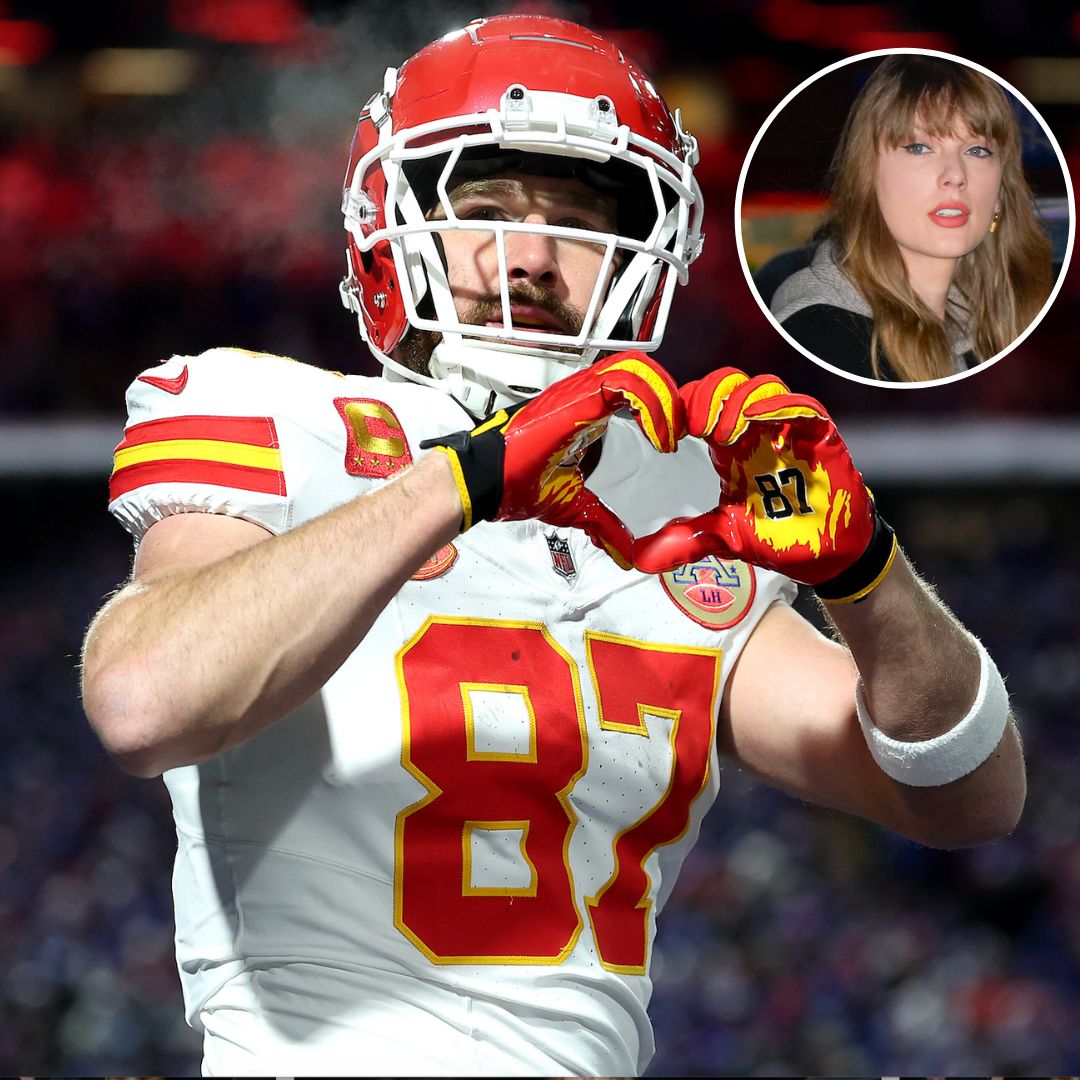 Travis Kelce Does Taylor Swift’s Heart Hands After Touchdown | Life & Style