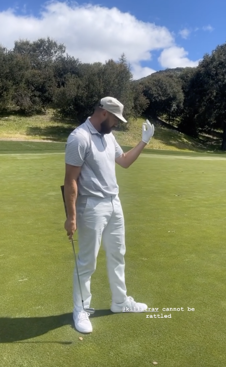 Travis Kelce Dances to Taylor Swift's Bad Blood at Golf | Life & Style